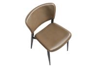 China Microfiber Commercial Lounge Chair Brown Leather Accent Chair For Hotel Home for sale
