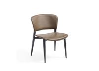 China Microfiber Commercial Lounge Chair Brown Leather Accent Chair For Hotel Home for sale