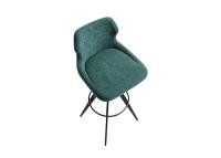 China Metal Frame Fabric Swivel Counter Stools Stylish Design For Bar Kitchen Island for sale