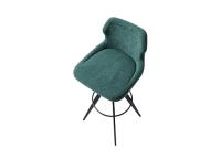 China Metal Frame Fabric Swivel Counter Stools Stylish Design For Bar Kitchen Island for sale