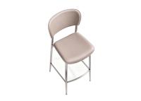 China Microfiber Leather Bar Stool Metal Legs 505 * 460 * 1070mm For Hotel Lounge for sale