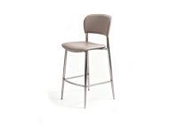 China Microfiber Leather Bar Stool Metal Legs 505 * 460 * 1070mm For Hotel Lounge for sale