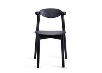 China Black Open Finish Solid Wood Restaurant Chair Armless Bistro Seat For Cafe for sale