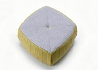China Two Tone Cashmere Pouf Large Square Ottoman Stool for Office Hotel Cafe for sale