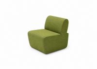 China Armless Modern Commercial Sofa Fabric Single Seat Modular Lounge Sofa For Home for sale