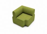 China Fabric 90 ° Corner Modern Commercial Sofa Modern Modular Couch For Office Cafe for sale
