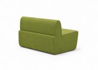 China Modern Fabric Armless 2 Seater Sofa Solid Wood Frame For Office Hotel 1550 * 815 * 750mm for sale