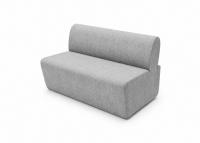 China Modern Fabric Armless 2 Seater Sofa Solid Wood Frame For Office Hotel 1550 * 815 * 750mm for sale