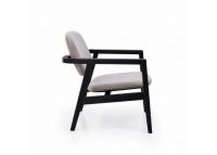 China Ash Wood Commercial Lounge Accent Chair Fabric Cushion For Hotel Office for sale