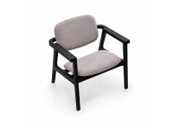China Ash Wood Commercial Lounge Accent Chair Fabric Cushion For Hotel Office for sale