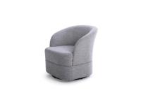 China Barrel Swivel Commercial Lounge Chair Fabric Accent Armchair Metal Base For Hotel for sale