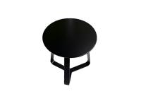 China Commercial Round Nesting Coffee Table Easy Cleaning With Wood Top Metal Base for sale