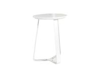 China Round Wood Top Small Nesting Coffee Table High Stability With Metal Base for sale