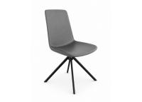 China Crazy Horse PU Leather Restaurant Dining Chair Injection Foam Padded For Reception for sale