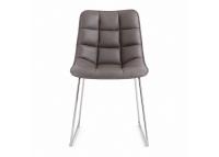 China Tufted PVC Leather Dining Chair With Stainless Steel Frame For VIP Lounge for sale