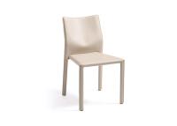 China Stackable PVC Leather Dining Chair With Covered Steel Legs For Restaurant Cafe for sale