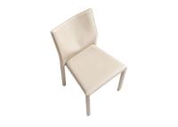 China Stackable PVC Leather Dining Chair With Covered Steel Legs For Restaurant Cafe for sale