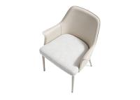 China Firm Microfiber Leather Armchair Chair With Fabric Cushion For Private Dining for sale