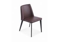 China PVC Leather Dining Chair Rose Gold Stainless Steel Frame Hotel Restaurant Seating for sale