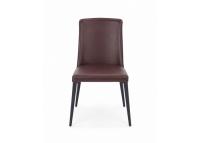 China PVC Leather Dining Chair Rose Gold Stainless Steel Frame Hotel Restaurant Seating for sale