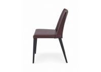 China PVC Leather Dining Chair Rose Gold Stainless Steel Frame Hotel Restaurant Seating for sale