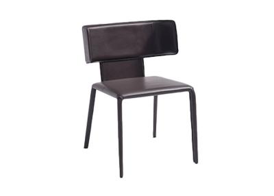 China Modern Wrapped Firm Microfiber Leather Dining Chair For Restaurant Hospitality for sale