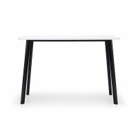 China Rectangular Bar Table With Wood Top Metal Legs For Cafe Hotel Lounge Office for sale