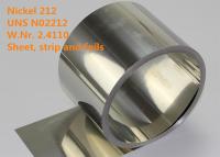 China Nickel Based Special Alloys For Electronic Nickel 212 / UNS N02212 Sheet / Strip / Wire for sale