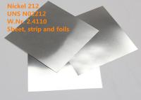 China Nickel Based Special Alloys For Electronic Nickel 212 / UNS N02212 Sheet / Strip / Wire for sale