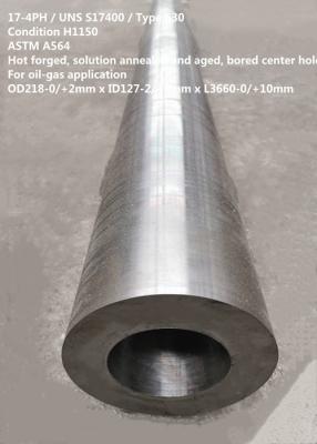 China Martensitic precipitation Hardening stainless steel 17-4PH, SUS630 / S17400 thick wall thickness forged tube for sale