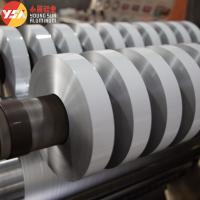 China Single Sided White Aluminum Polyester Laminating Air Duct Film Roll 76mm ID 20-90mm Width for sale