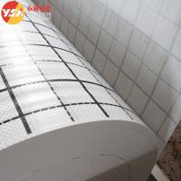 China Black White Checkered Woven Fabric PE Extrusion 76mm ID 2000mm Width Waterproof UV Resistant for sale