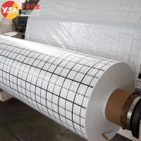 China Black White Checkered Woven Fabric PE Extrusion 76mm ID 2000mm Width Waterproof UV Resistant for sale