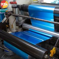 China Blue Aluminum Mylar Spooling Foil Roll AL+PET Laminating Film 0.006mm AL 0.012mm PET for sale