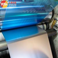 China Blue Aluminum Mylar Spooling Foil Roll AL+PET Laminating Film 0.006mm AL 0.012mm PET for sale