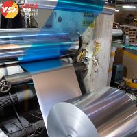 China Blue Aluminum Mylar Spooling Foil Roll AL+PET Laminating Film 0.006mm AL 0.012mm PET for sale