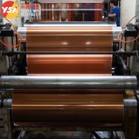 China Copper Color Aluminum Foil Mylar AL+PET Single Side Cable Shielding 0.006mm AL 0.012mm PET for sale