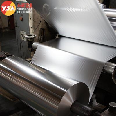 China Double Side Aluminum Foil Polyester Flexible Duct Laminating Film 0.006mm AL 0.012mm PET for sale