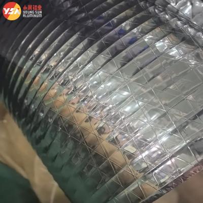 China Rhombus Reinforced Aluminum Foil Thermal Insulation 12μm VMPET Triple Layer 95% Heat Reflection for sale