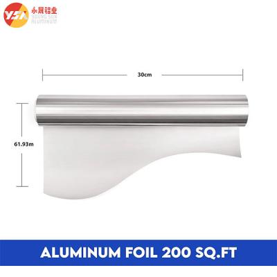 China 200 Sq Ft Aluminum Foil​ 0.014mm X 30cm X 61m Foil Roll Wrappers for sale
