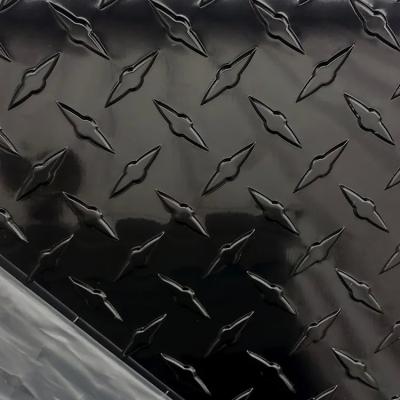 China 1600mm Black Aluminum Diamond Tread Plate 4x8 ft Sheet - 0.8-10mm Thickness Options for sale