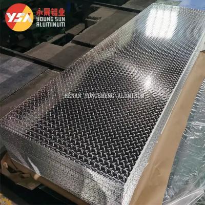 China Hot Rolled Aluminum Checkered Plate 0.6-20mm Thick for Caravan Flooring and Safety Applications for sale