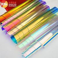 China Colorful Laser Transparency Film with 1600mm Slitting Width and 0.019-0.022mm Iridescent PET Thickness for sale