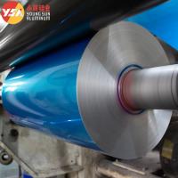 China Blue AL/PET Spooling Laminated Aluminum Foil for Cable Shielding - 76mm Core, 5-50mm Width Range for sale