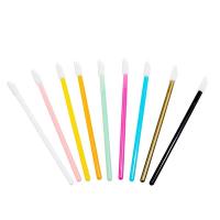 China 50pcs Nylon Hair Disposable Lip Brush Lipstick Applicator Brush for sale