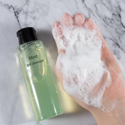 China Organic Mint 200ml Face Wash Exfoliating Face Cleaning Gel for sale