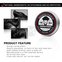 China 60g/pc Mens Cream Pomade Medium Hold Water Based All Day Hold Premium Hair Styling Wax for sale