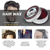 China 60g/pc Mens Cream Pomade Medium Hold Water Based All Day Hold Premium Hair Styling Wax for sale