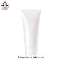 China 100g Foaming Facial Cleanser Organic Bamboo Charcoal Clean Clear Foam Cleansing Exfoliating for sale