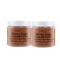 China ODM Bodycare Cosmetics Natural Exfoliating Whitening Organic Brown Sugar Salt Body Scrubs for sale